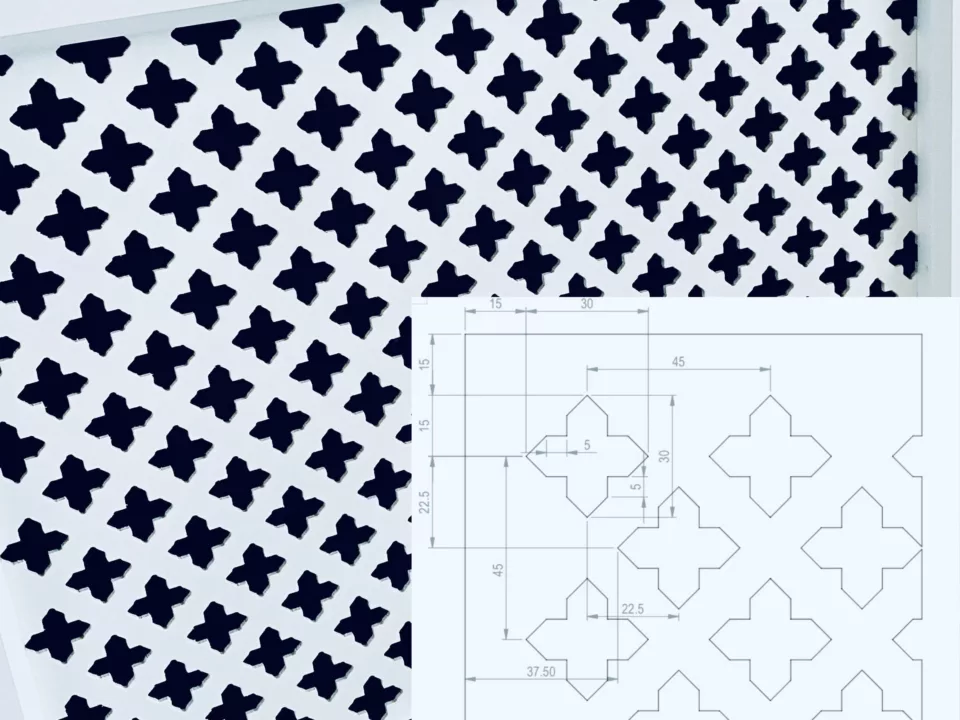 Cross Lasercut MDF Decorative Grille | Custom Made UK
